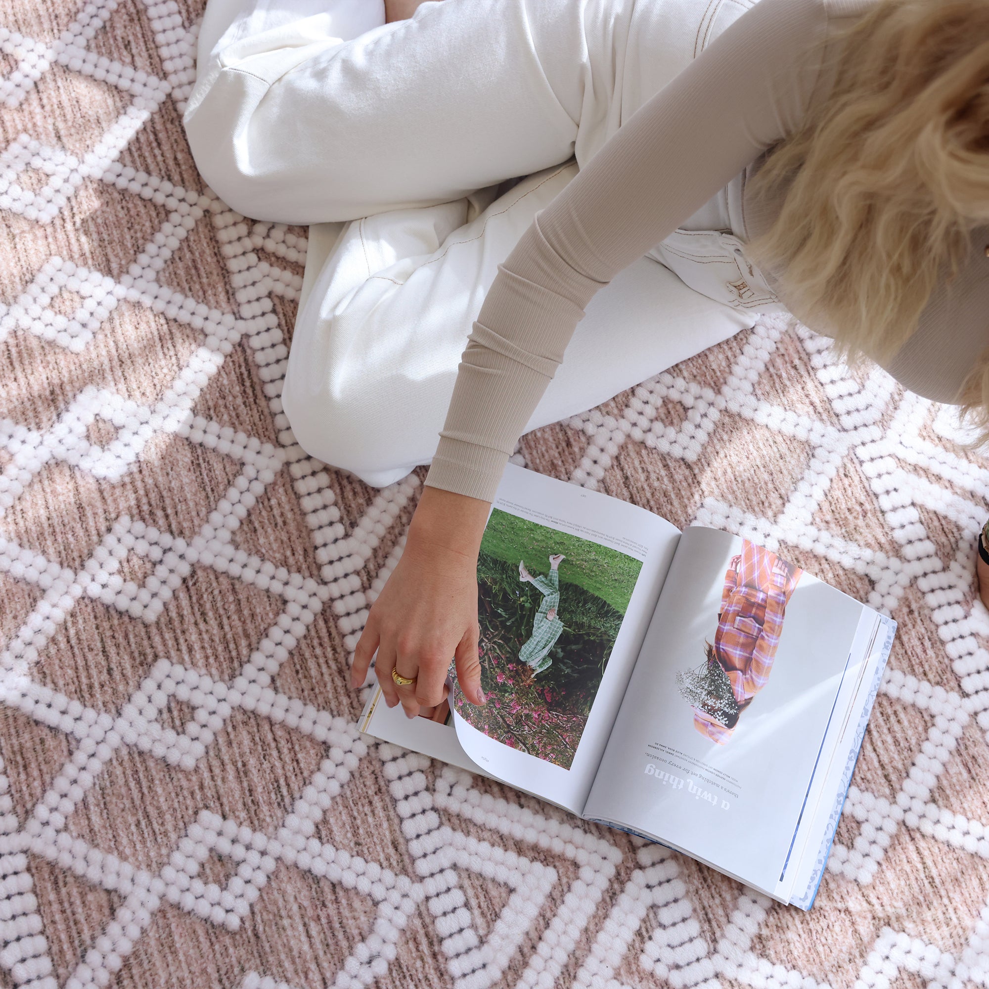 Beige Chevron Designer Memory Foam Play Mat – Zenli